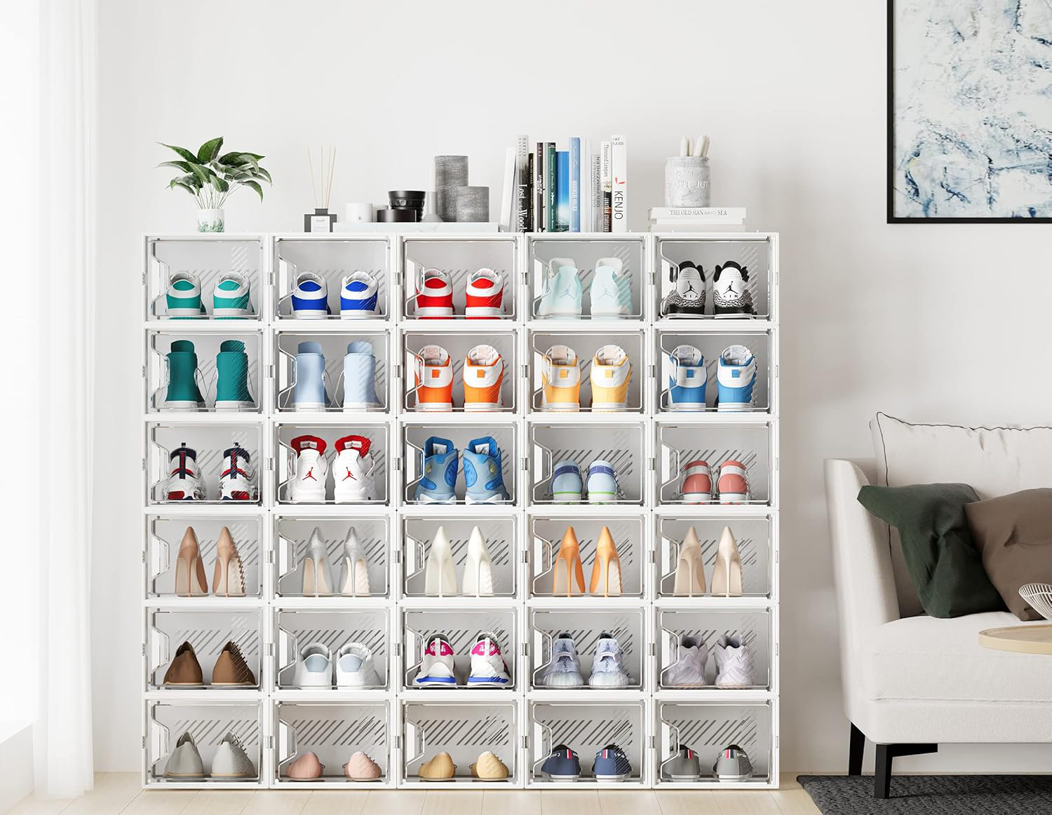 Rebrilliant Shoe Storage, 12 Pack X-Large Shoe Organizer for Closet ...