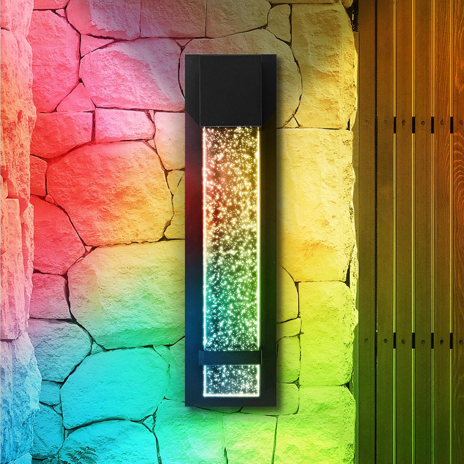 BEAUTY DEPOT RGB+Tunable White LED Bubble Glass Wall Light, ETL Listed ...