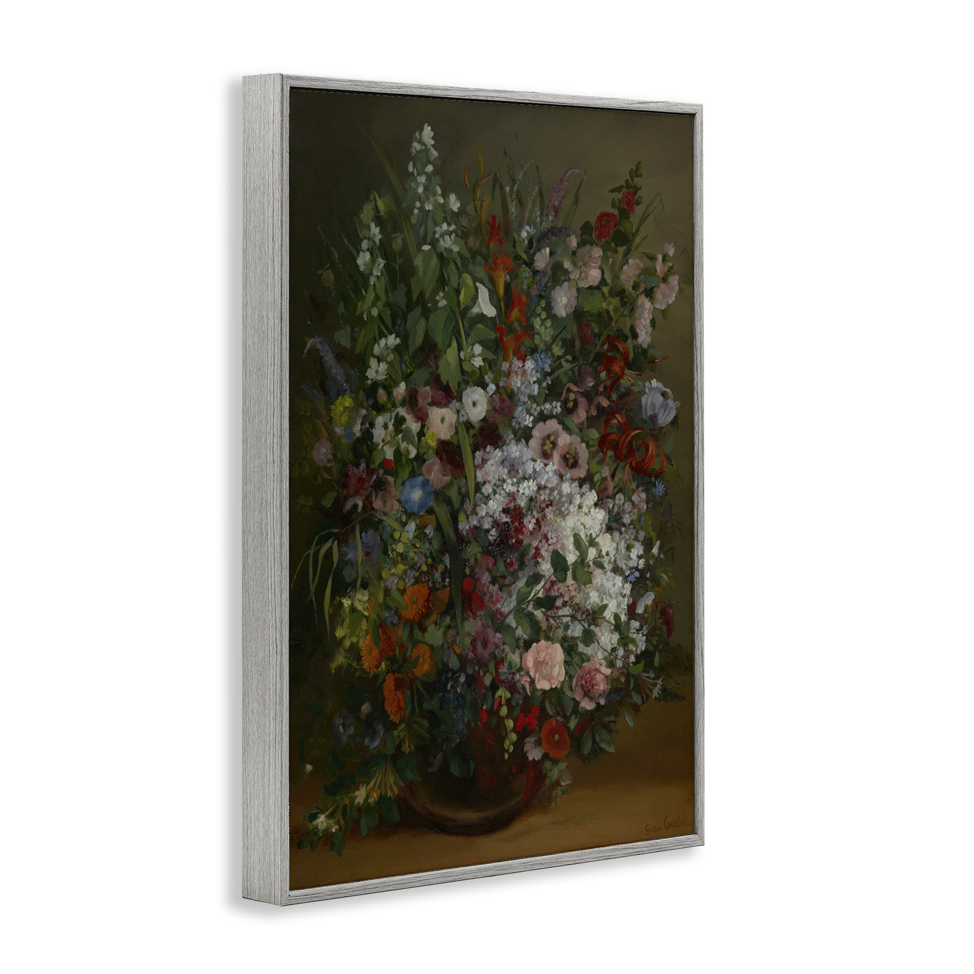 Fleur De Lis Living Classical Bouquet of Flowers Framed Giclee Art by ...