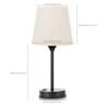 Ebern Designs 15'' Minimal Table Lamp Set with Touch Control, AC Outlet ...