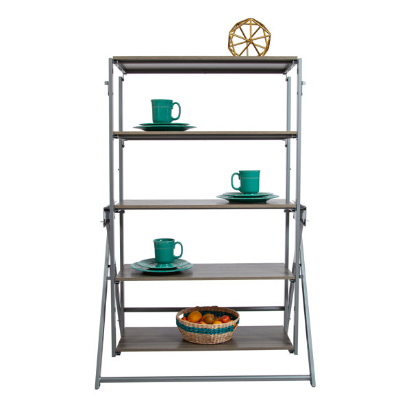 Rebrilliant Lipton 2 in 1 Convertible Bookshelf to Table Opens and ...