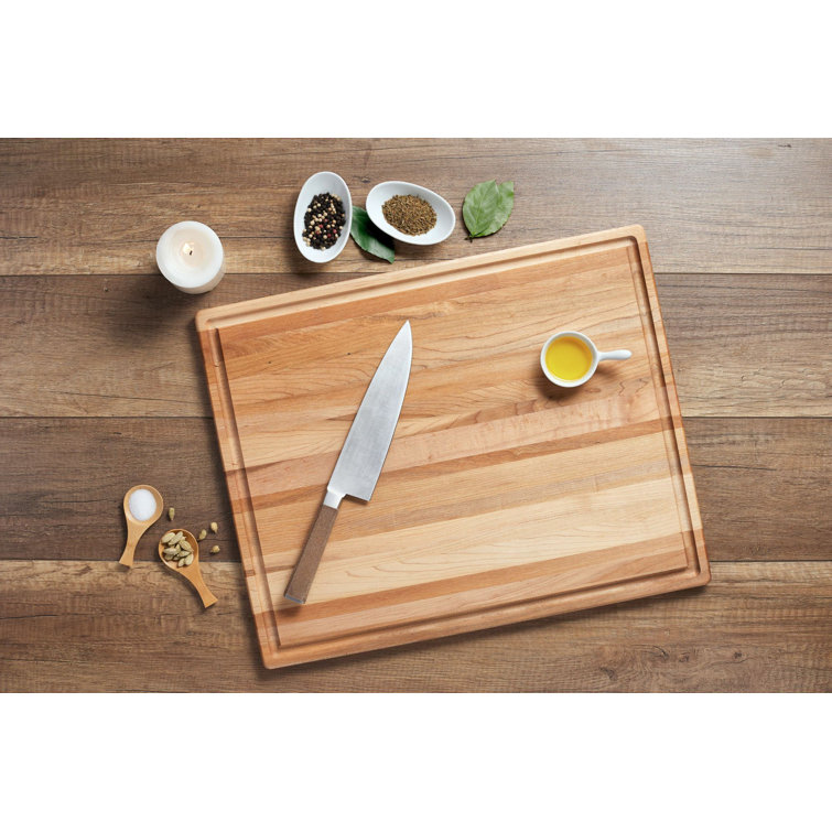 Labell Canadian Maple Reversible Utility Cutting Board With Groove ...