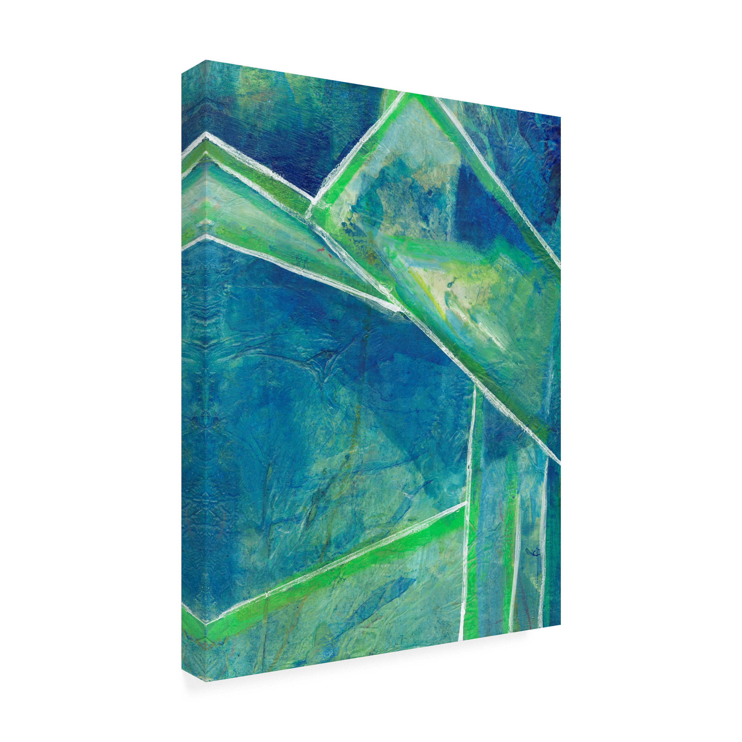 Wrought Studio™ Joyce Combs 'Geometric in Cool IV' Canvas Art - Wayfair ...