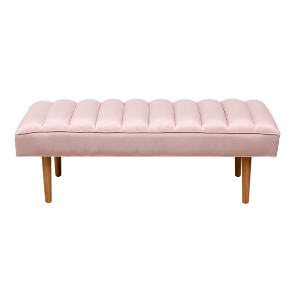 Mercer41 Channel Tufted Bench Upholstered End Of Bed Benches With ...