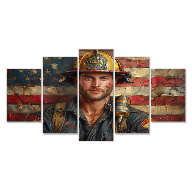 Trent Austin Design® Patriot Firefighter Hero II - Fireman Wall Decor ...