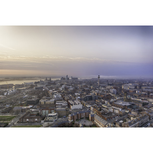 17 Stories Liverpool Sunset - Wrapped Canvas Print | Wayfair.co.uk