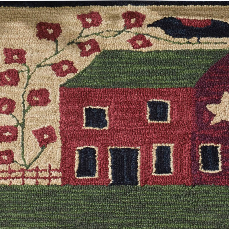 Red Barrel Studio® Handmade Hand Hooked Cotton Red Rug | Wayfair