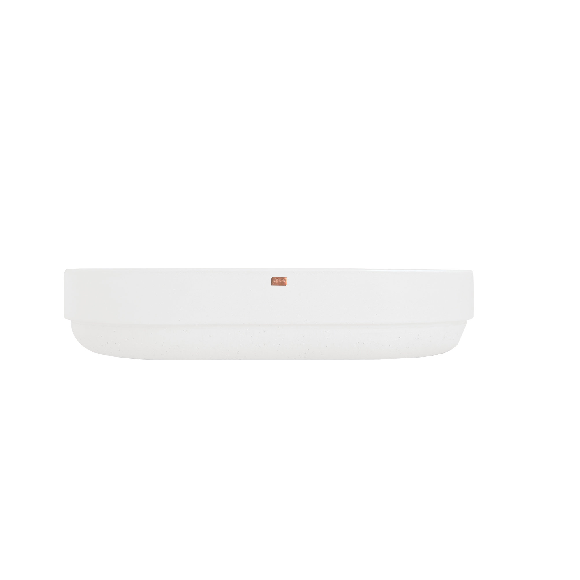 Konkretus Fladd Handmade Oval Semi-Recessed Vessel Bathroom Sink ...
