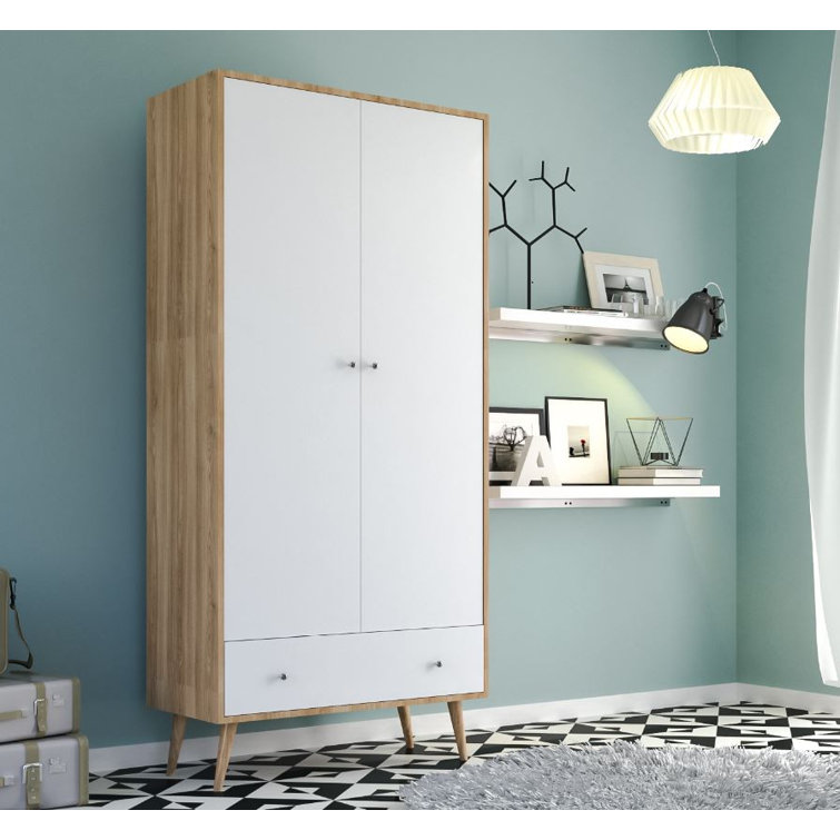 Norden Home Bucklin 2 Door Manufactured Wood Wardrobe & Reviews ...