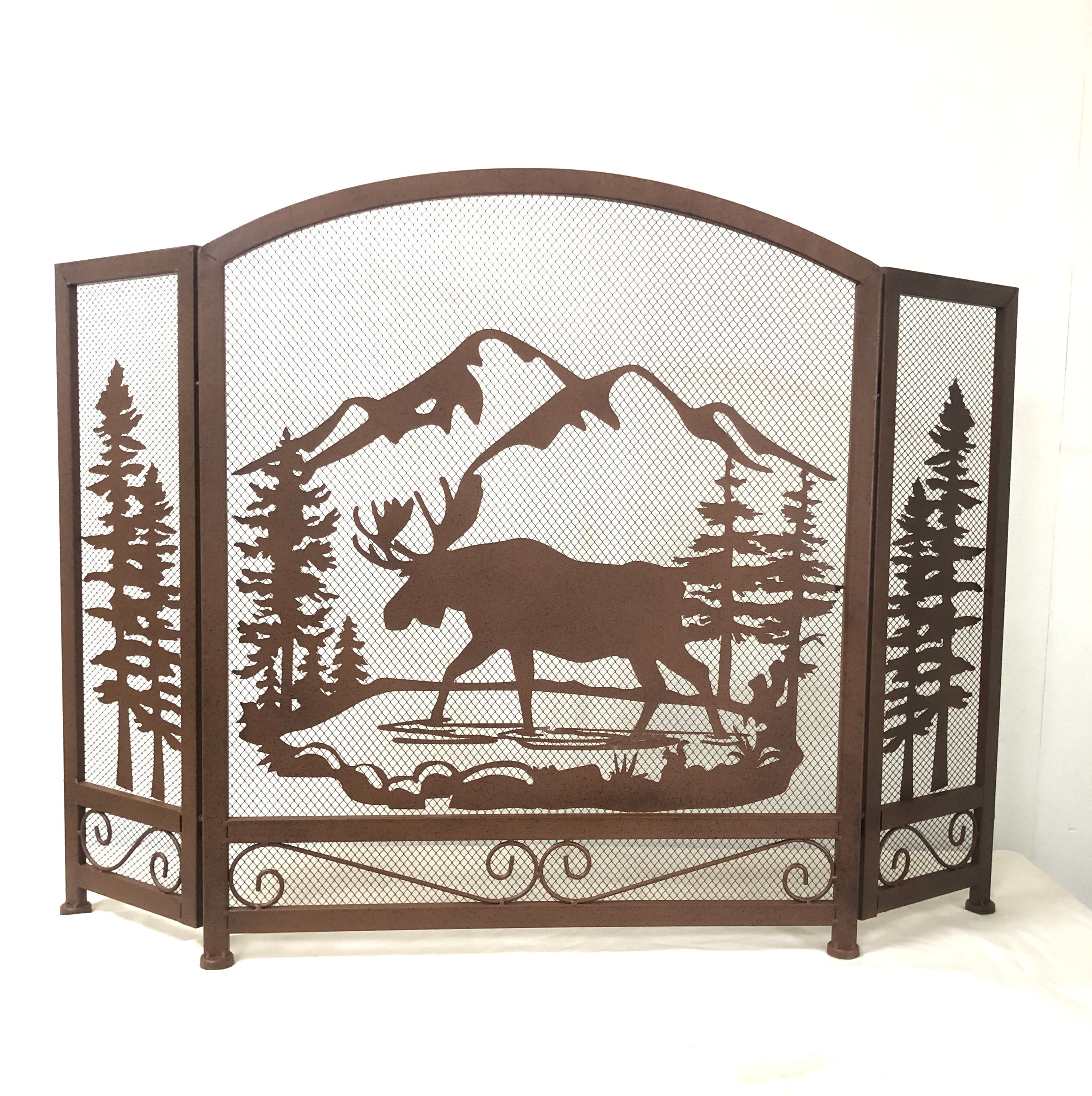 Millwood Pines Dikomo Moose Country Woodland Scenic Heavy Brown Metal 3 ...