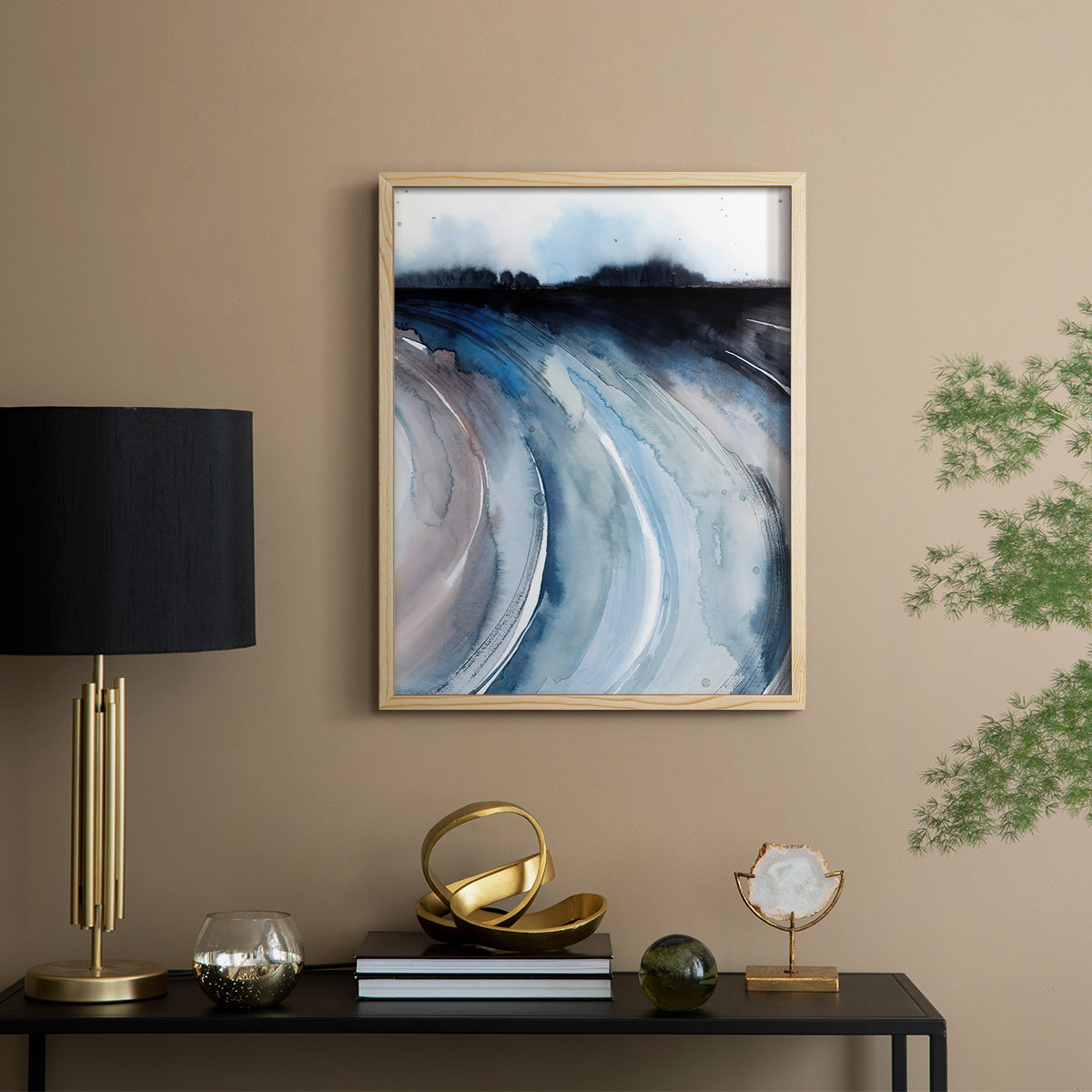 Ophelia & Co. Geode Valley II Framed Print - Solid Wood | Wayfair