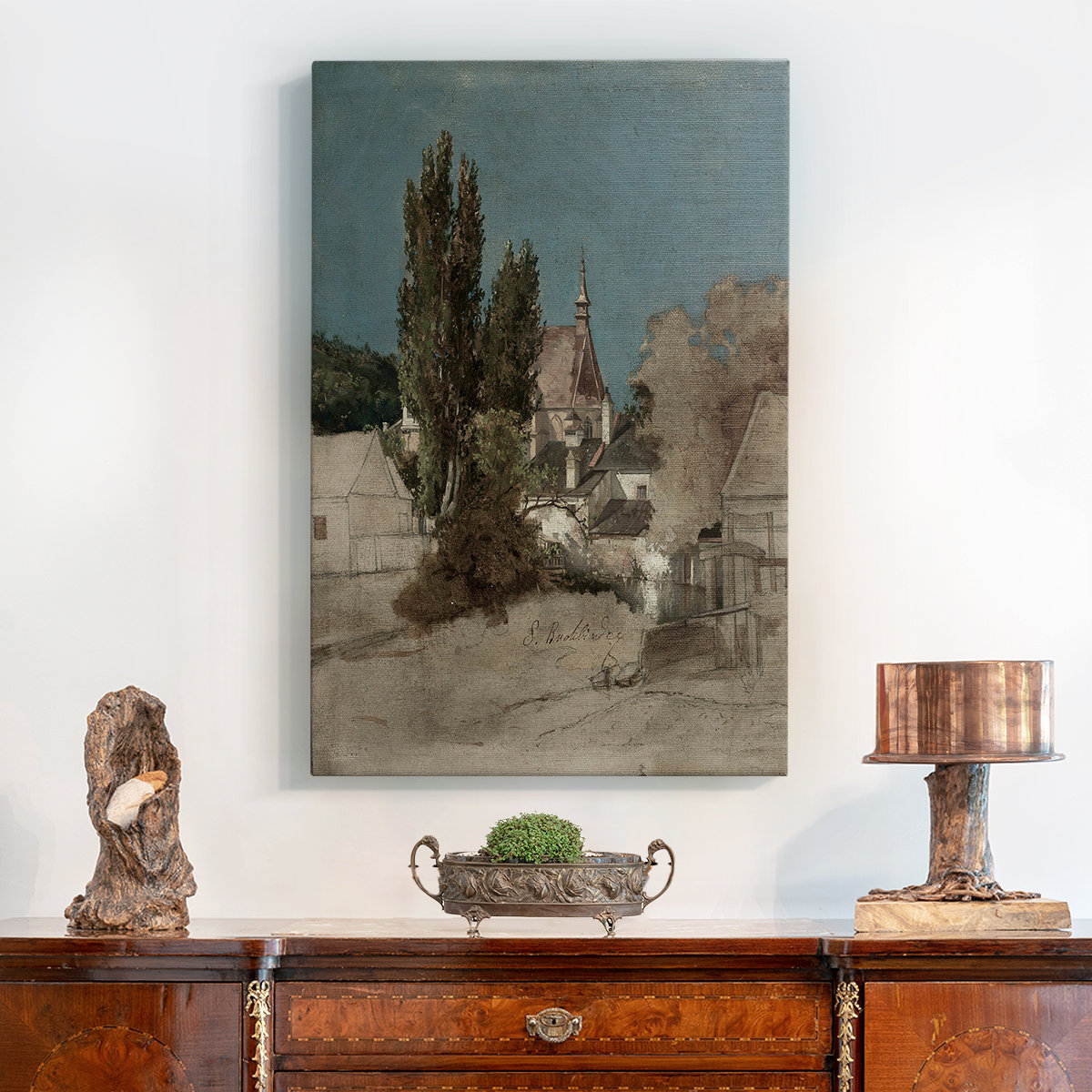 Red Barrel Studio® Vintage Landscape CCVII -Gallery Wrapped Canvas ...