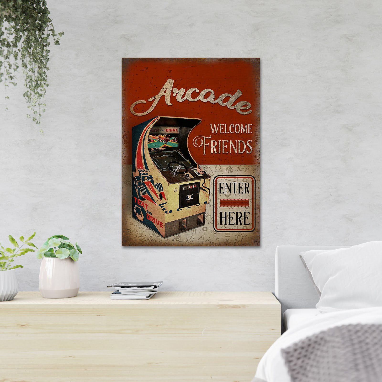 Trinx Arcade Game Machine - Arcade Welcome Friends - 1 Piece Rectangle ...