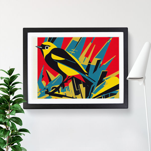 Marlow Home Co. Abstract Robin Bird Vol.2 - Single Picture Frame Print ...