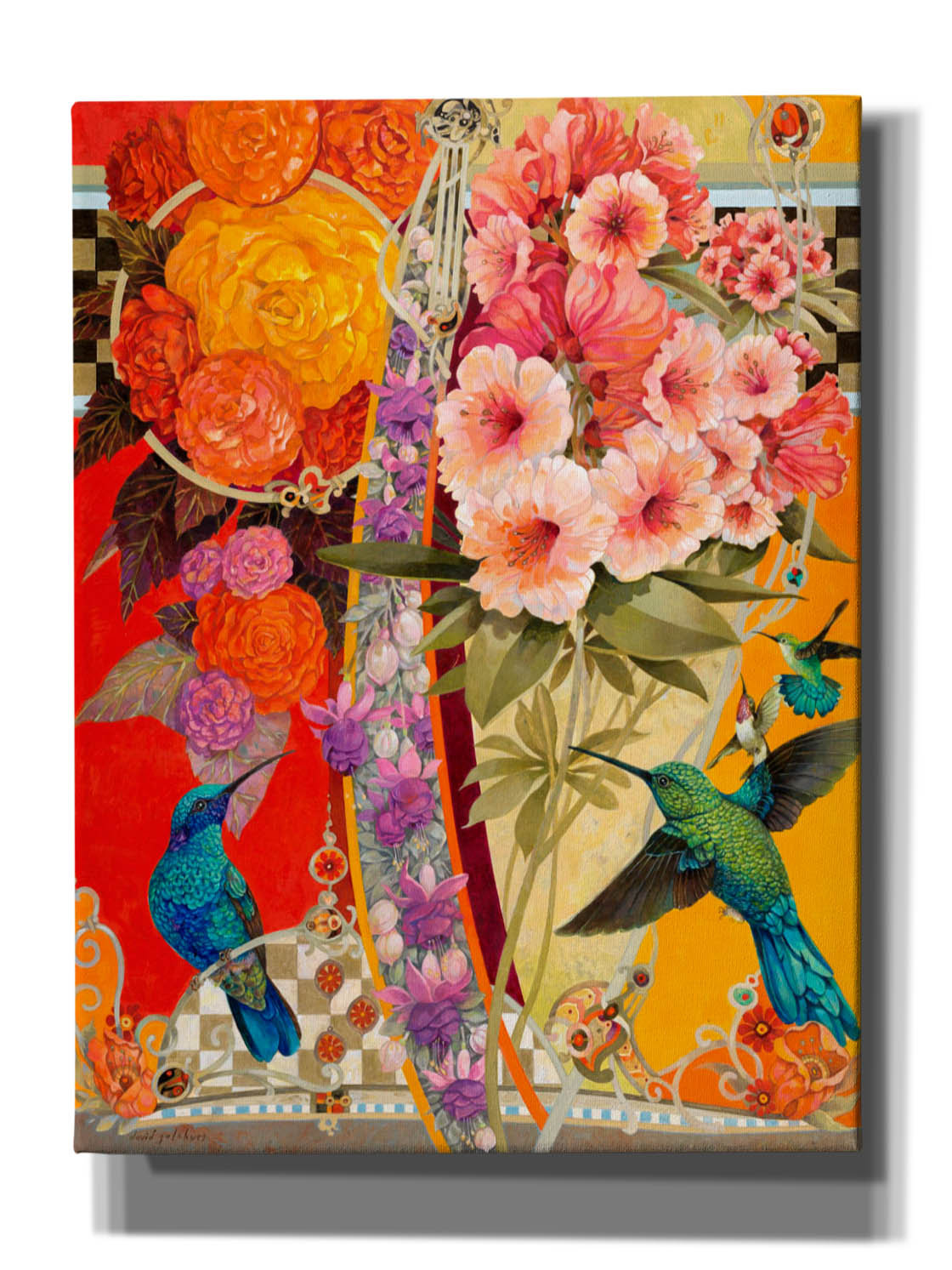 Winston Porter 'Hummingbird Bouquet' by David Galchutt Canvas Wall Art ...