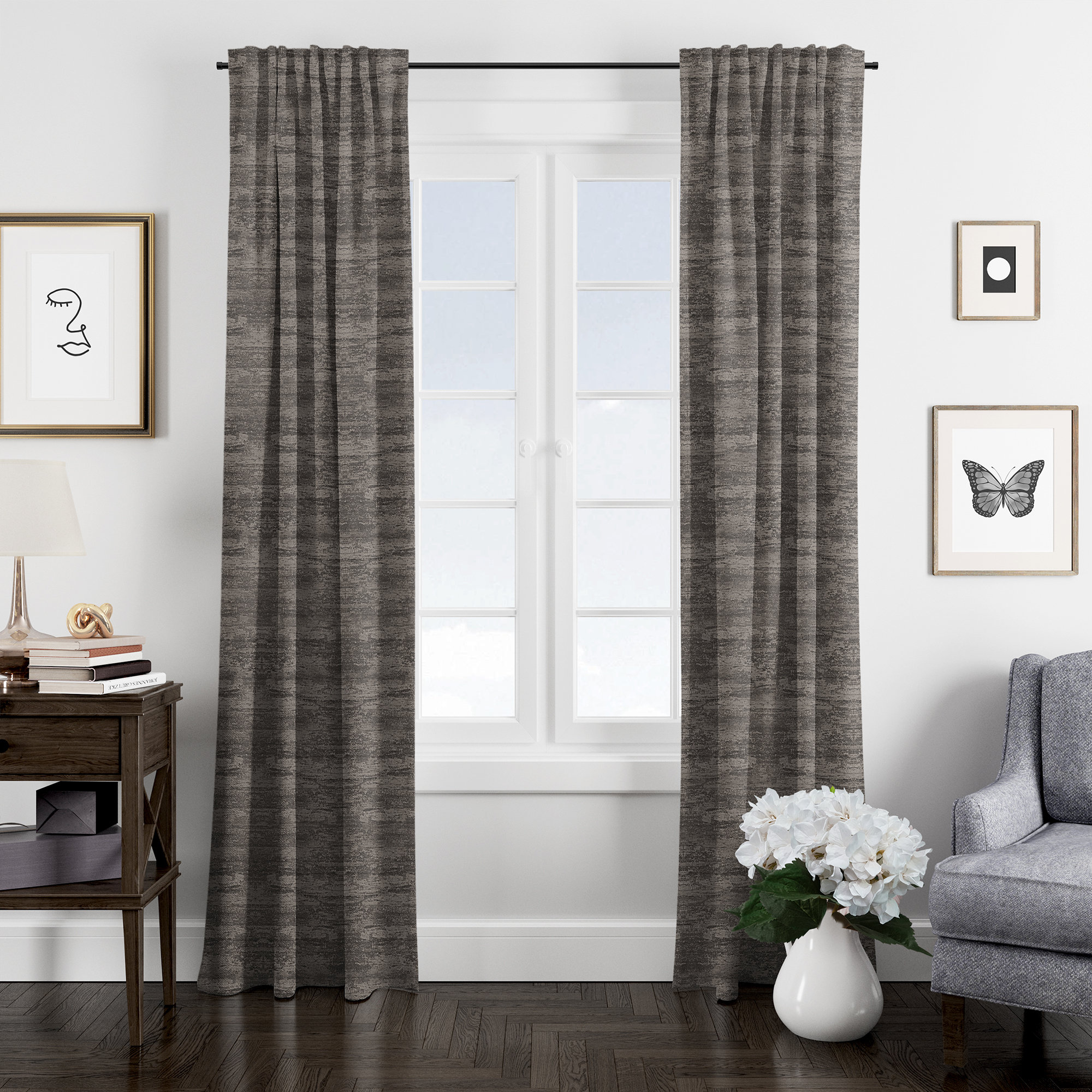 The Tailor's Bed Montgomery Solid Room Darkening Rod Pocket Single ...