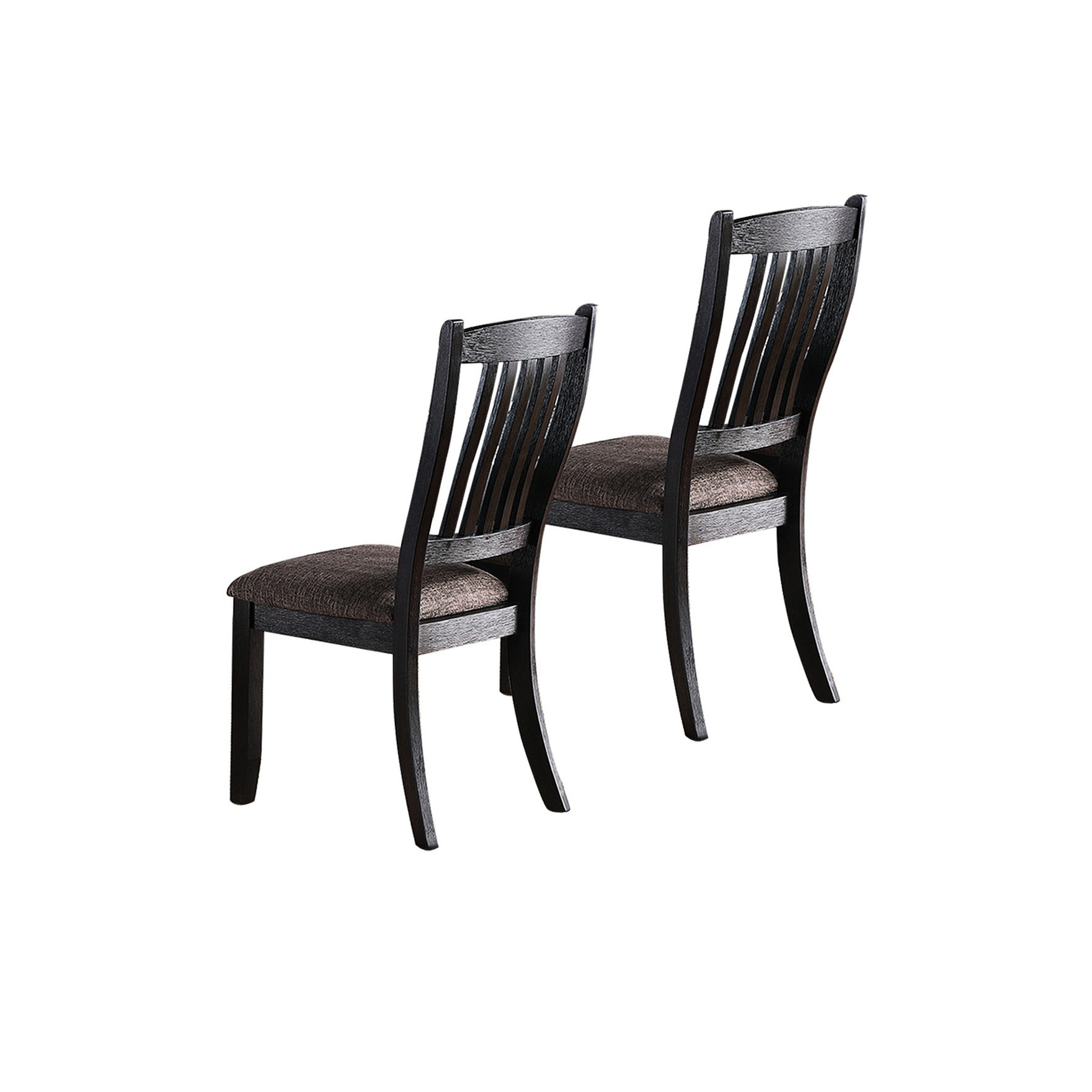 Red Barrel Studio® Dark Coffee Fabric Upholstered Dining Chairs ( Of 2 ...