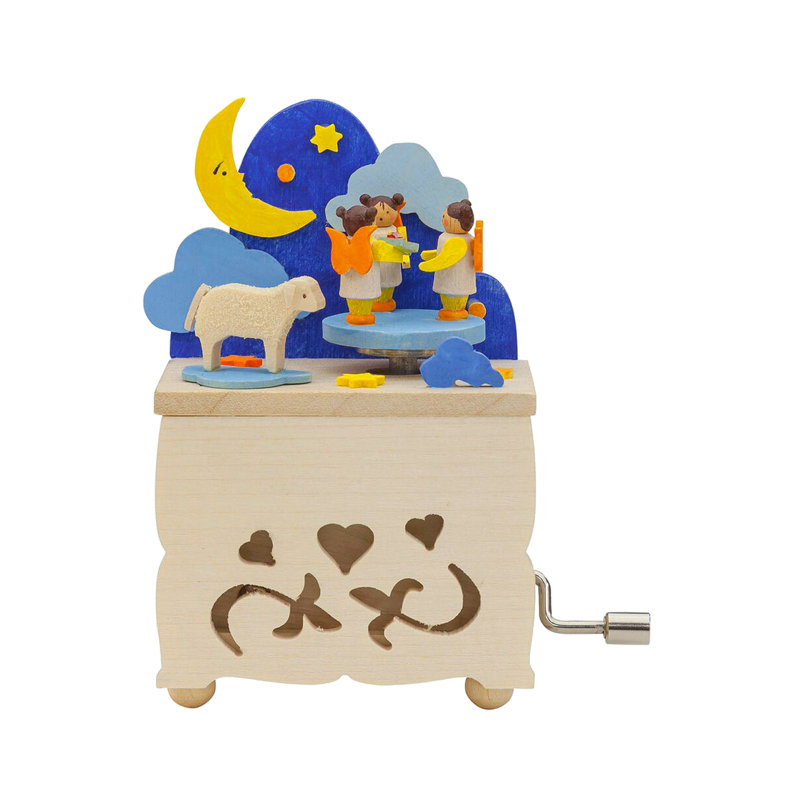 The Holiday Aisle® Graupner Angels with Toys Handcrank Music Box | Wayfair