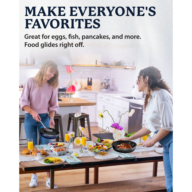 Granitestone Charleston Collection Hammered Black 15 Piece Nonstick ...