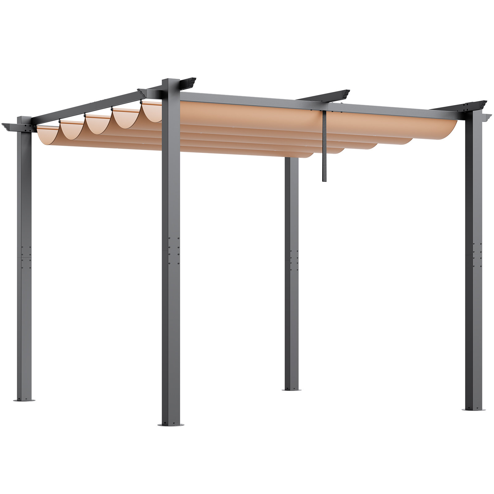 VEVOR Outdoor Retractable Pergola with Sun Shade Canopy Aluminum | Wayfair