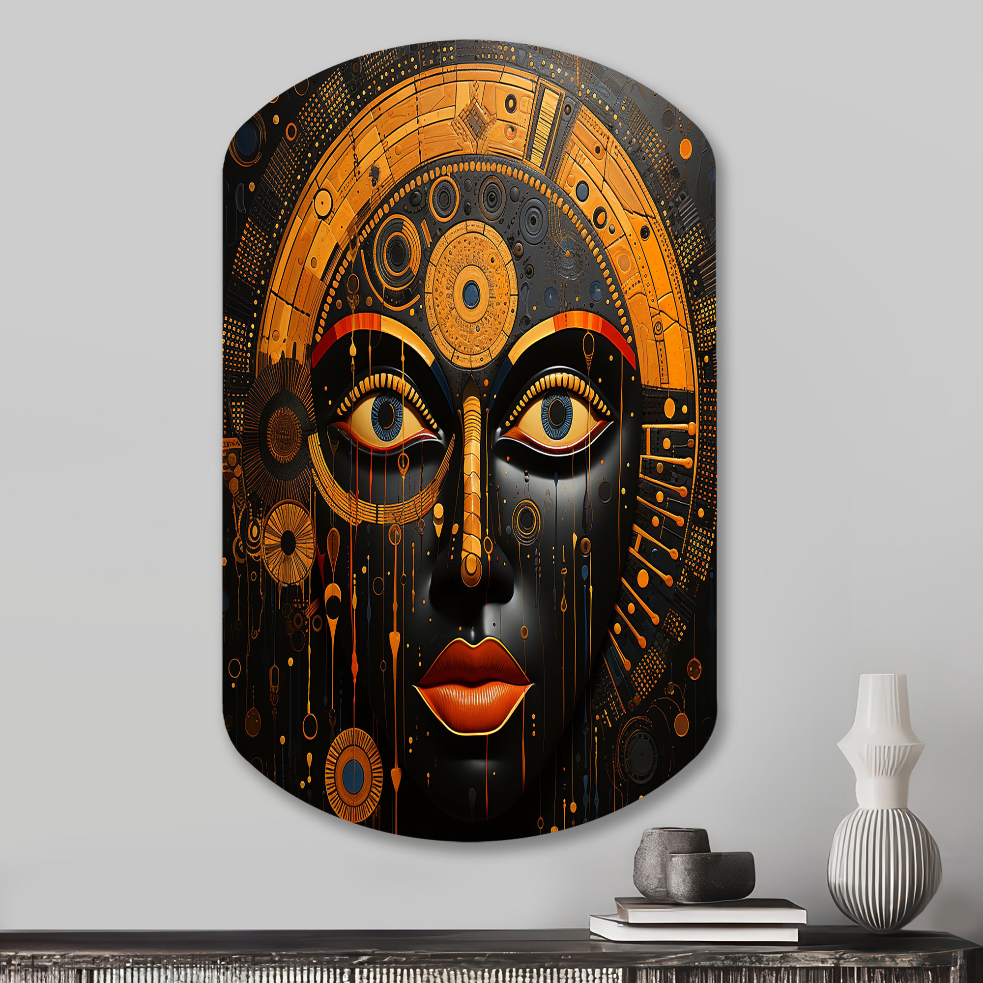 Design Art African Tribes Sacred Patterns V - African Tribal Cylinder ...
