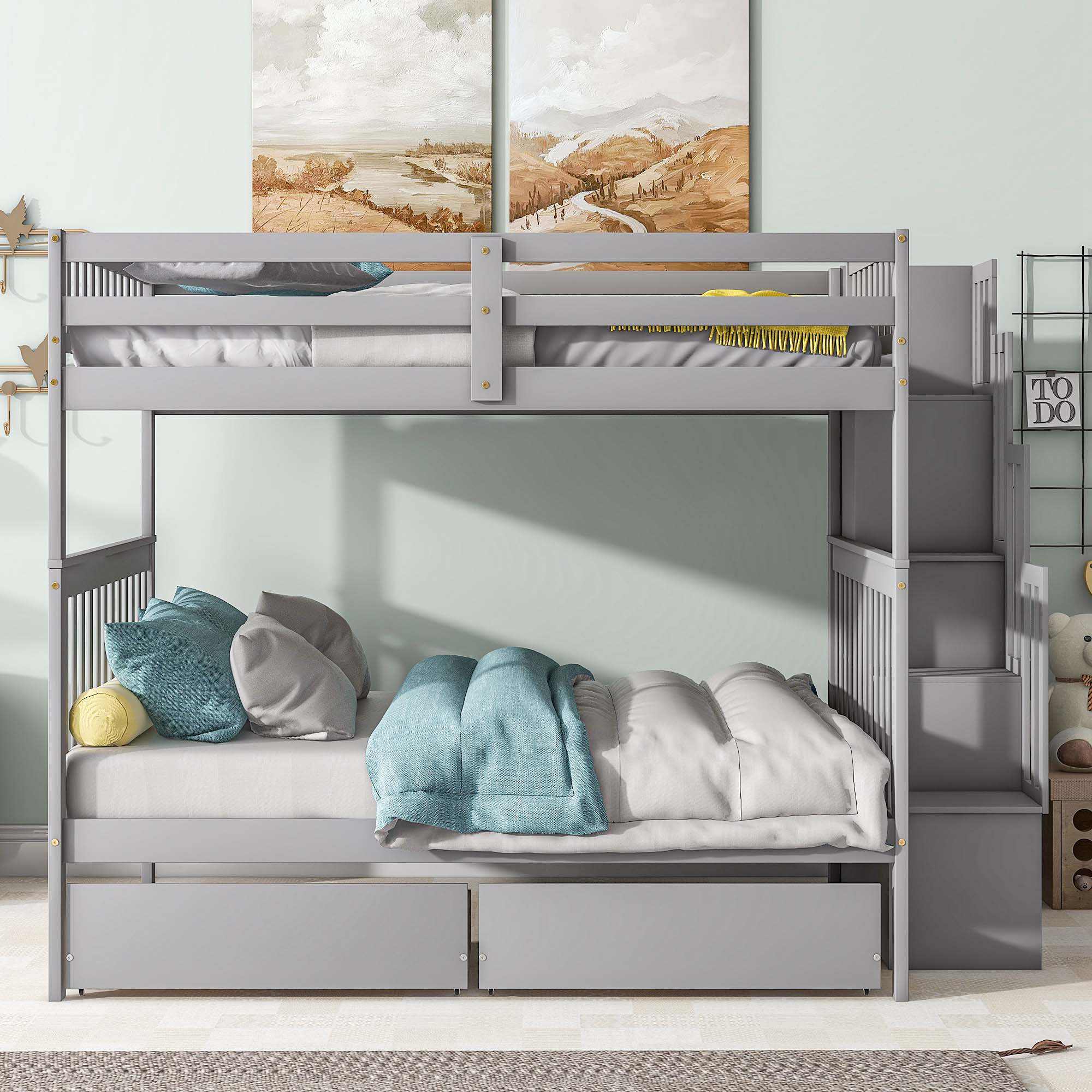 Harriet Bee Lit plateforme avec rangement Gerrell - Wayfair Canada