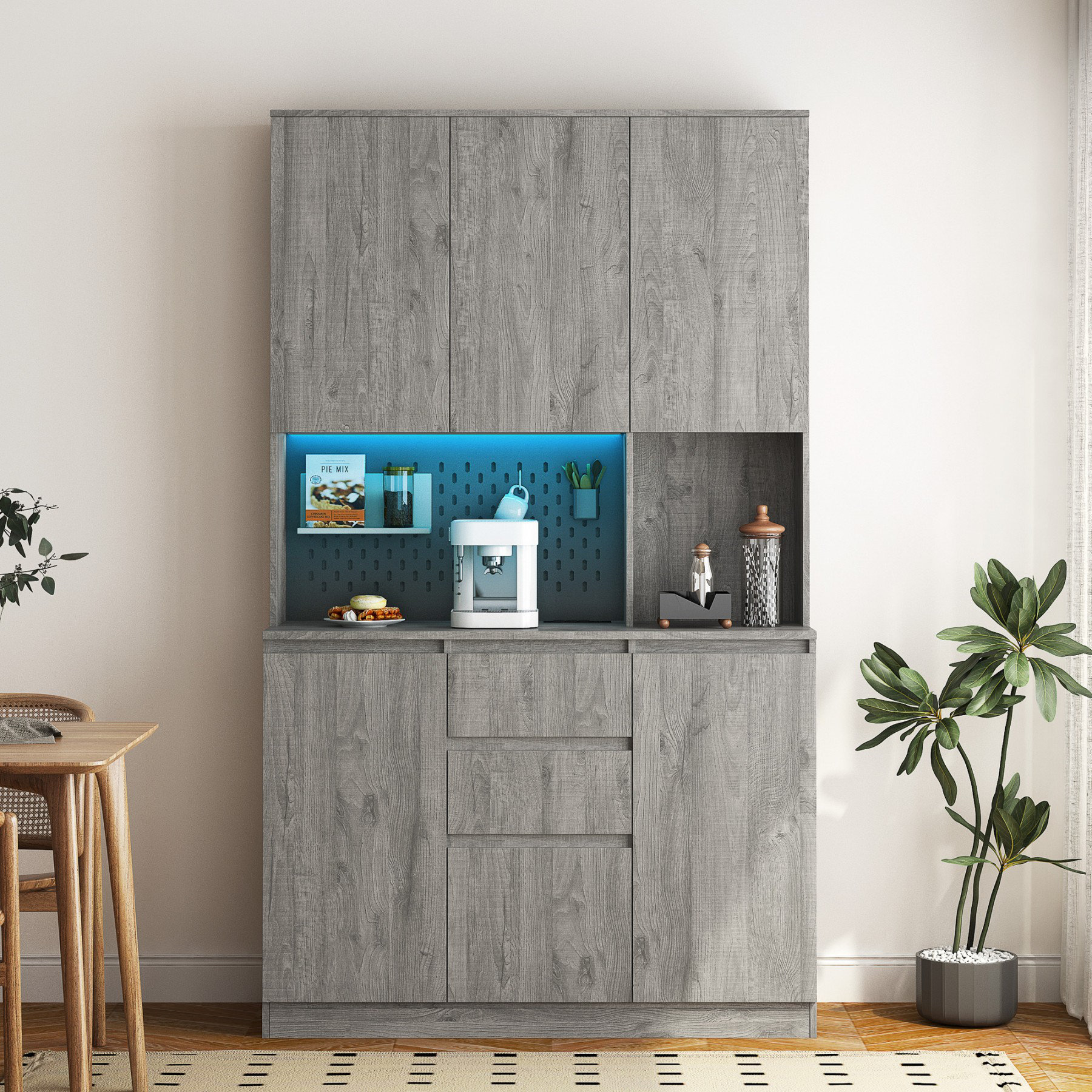 Ivy Bronx Freestanding Buffet Cupboards Sideboard with Drawer | Wayfair