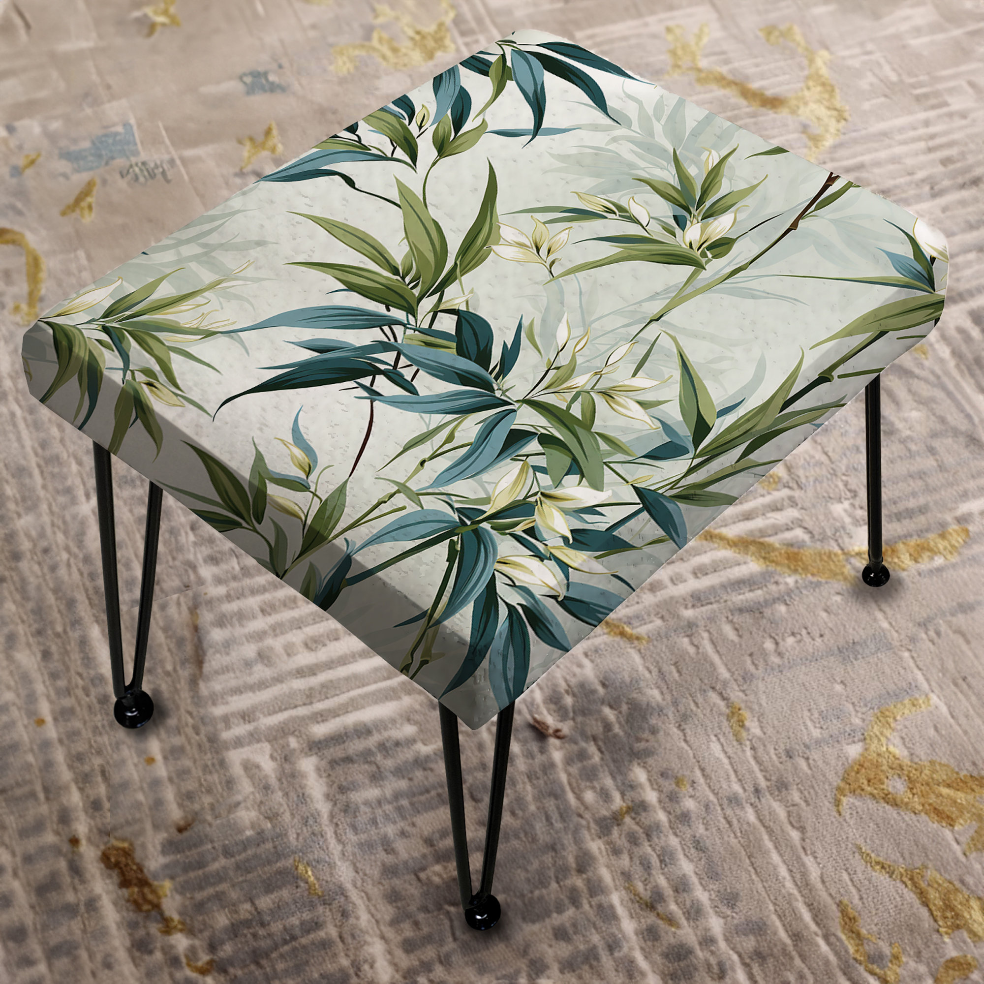 Design Art Tropical Zen Bamboo IV - Tropical Rectangle Ottoman | Wayfair