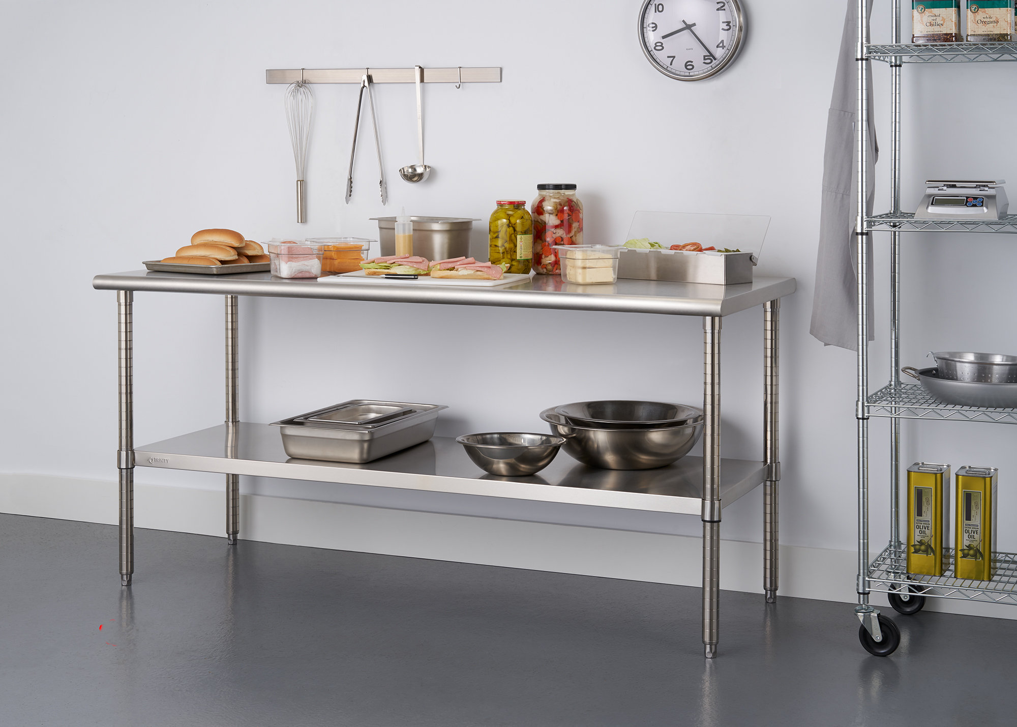 Symple Stuff Christiano EcoStorage Prep Table | Wayfair
