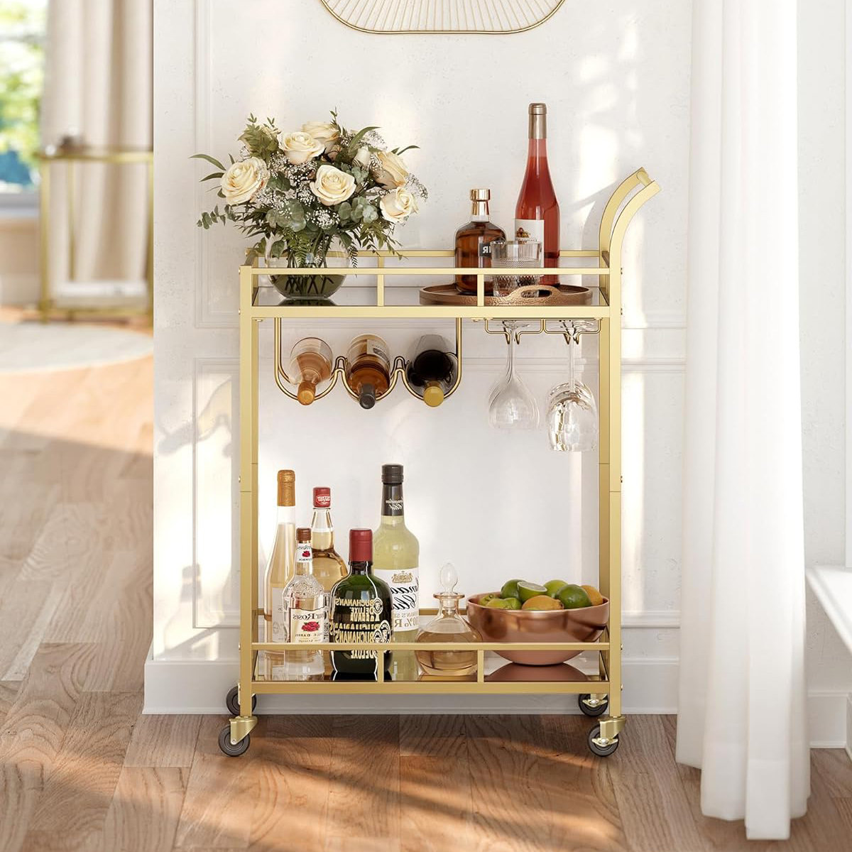 Mercer41 Oulton Bar Cart | Wayfair