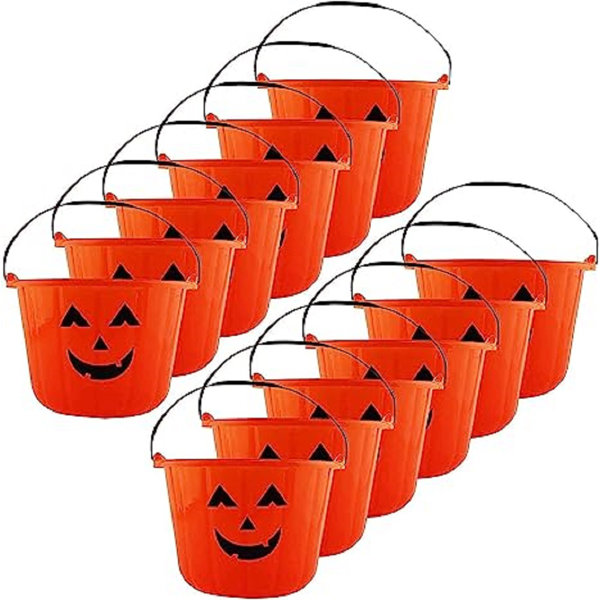 The Holiday Aisle® Halloween Jack-o-lantern Trick Or Treat Pail Bucket ...