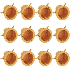 Inlight 4" Junction Box Round Electrical Box For Wall Lights, 12 Packs ...