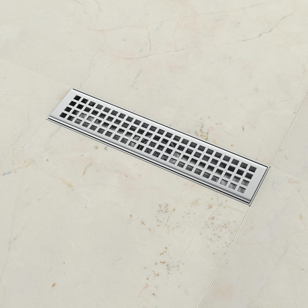 ZACOO 12 Inch Linear Shower Drain, Brushed Nickel Shower Floor Drain ...