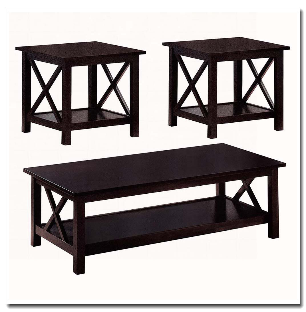 Latitude Run® Dark Merlot 3-piece Occasional Set With two side tables ...