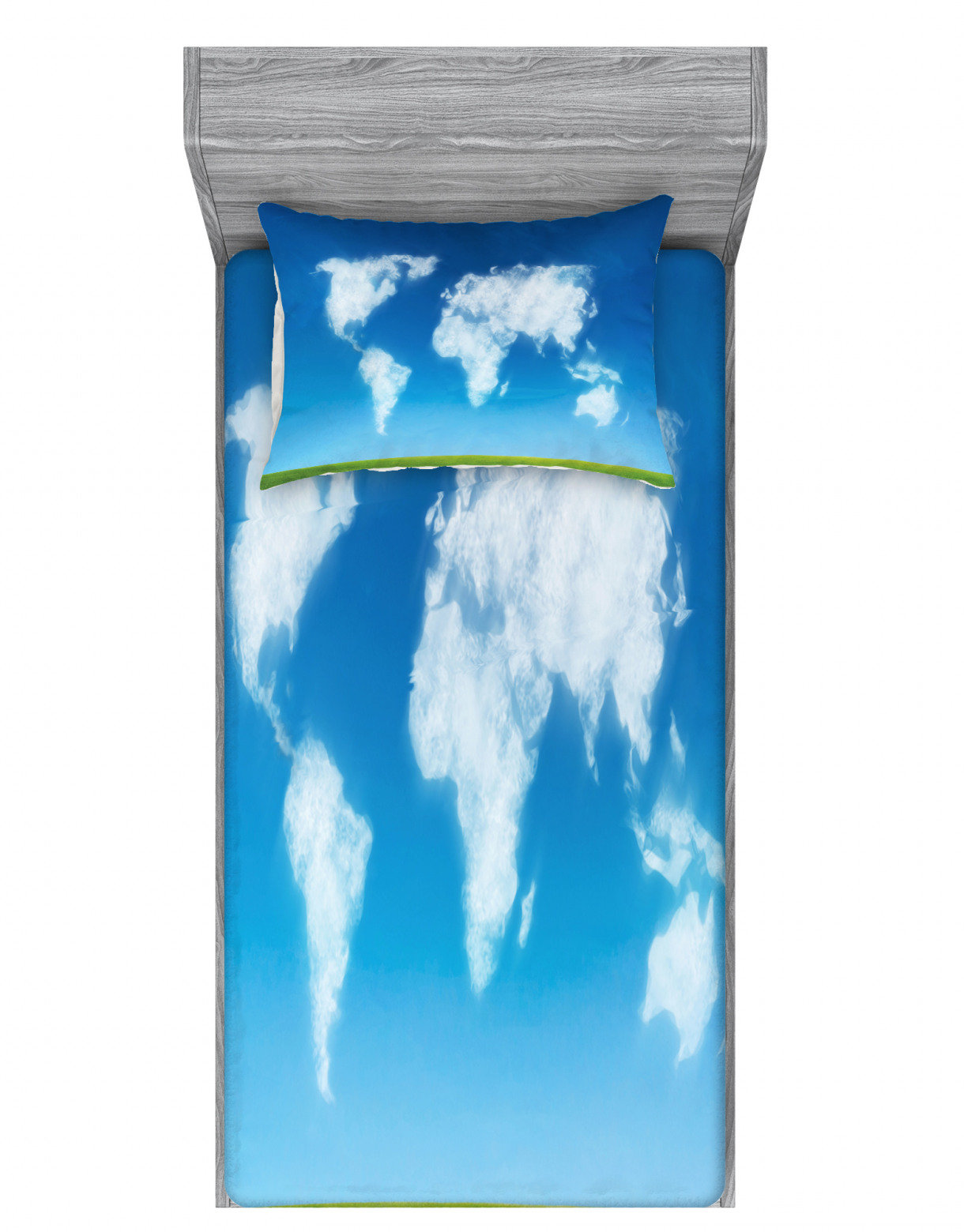 Ambesonne World Map Sheet Set | Wayfair