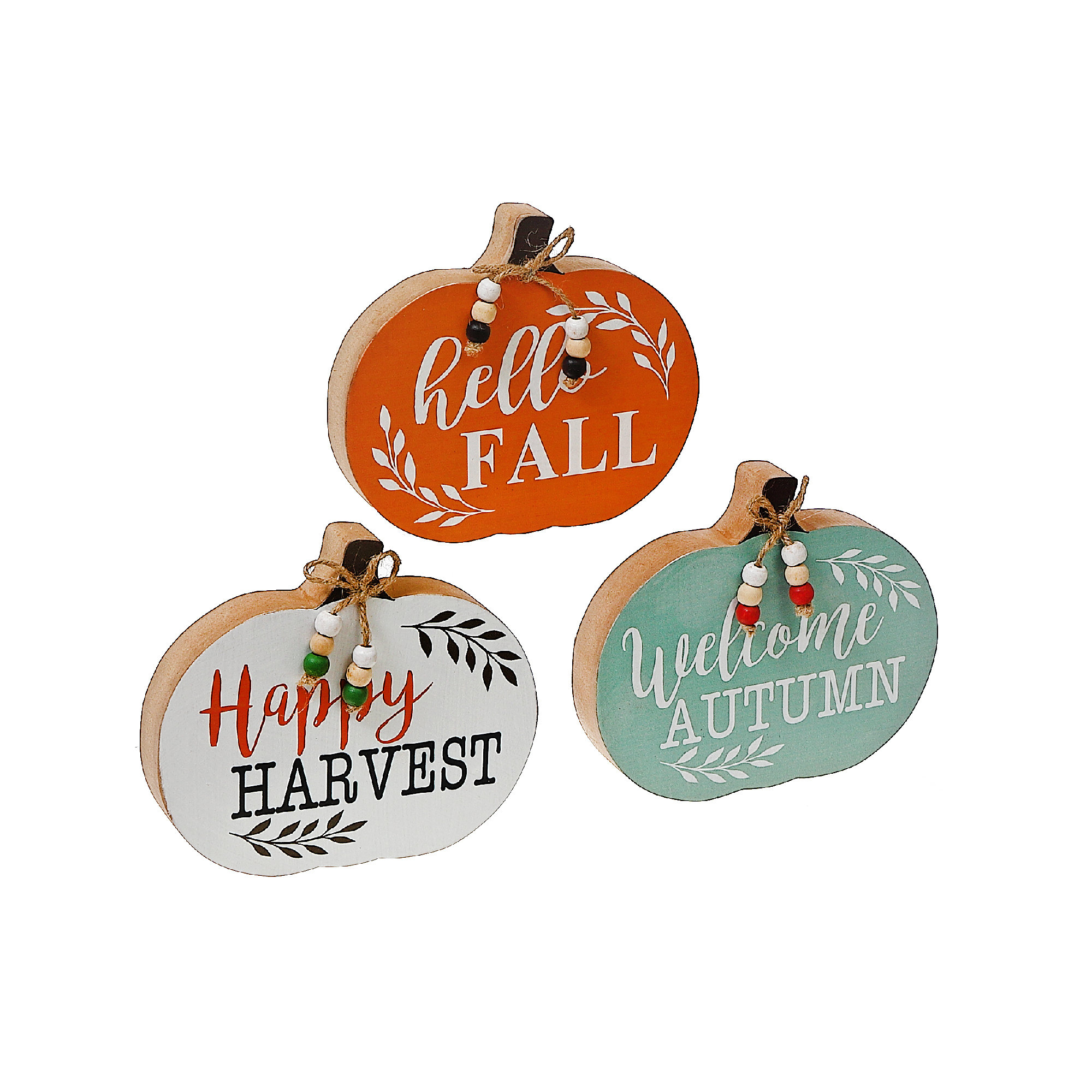 iH casadécor 3 Piece Pumpkin Table Blocks Set | Wayfair