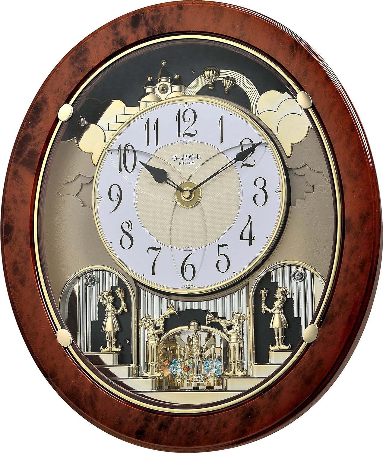 Co-t Woodgrain Stars Magic Motion Clock With Hourly Melodies, LED ...