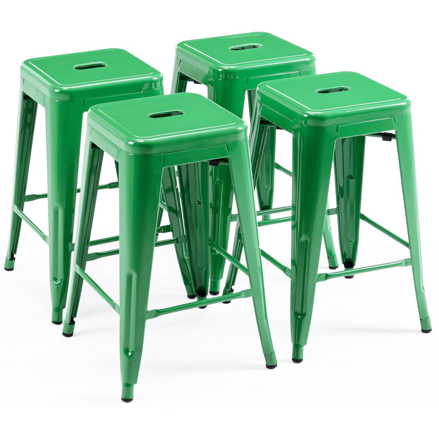 Latitude Run® Alphia 24 Inch Metal Bar Stools, Set of 4 - Wayfair Canada
