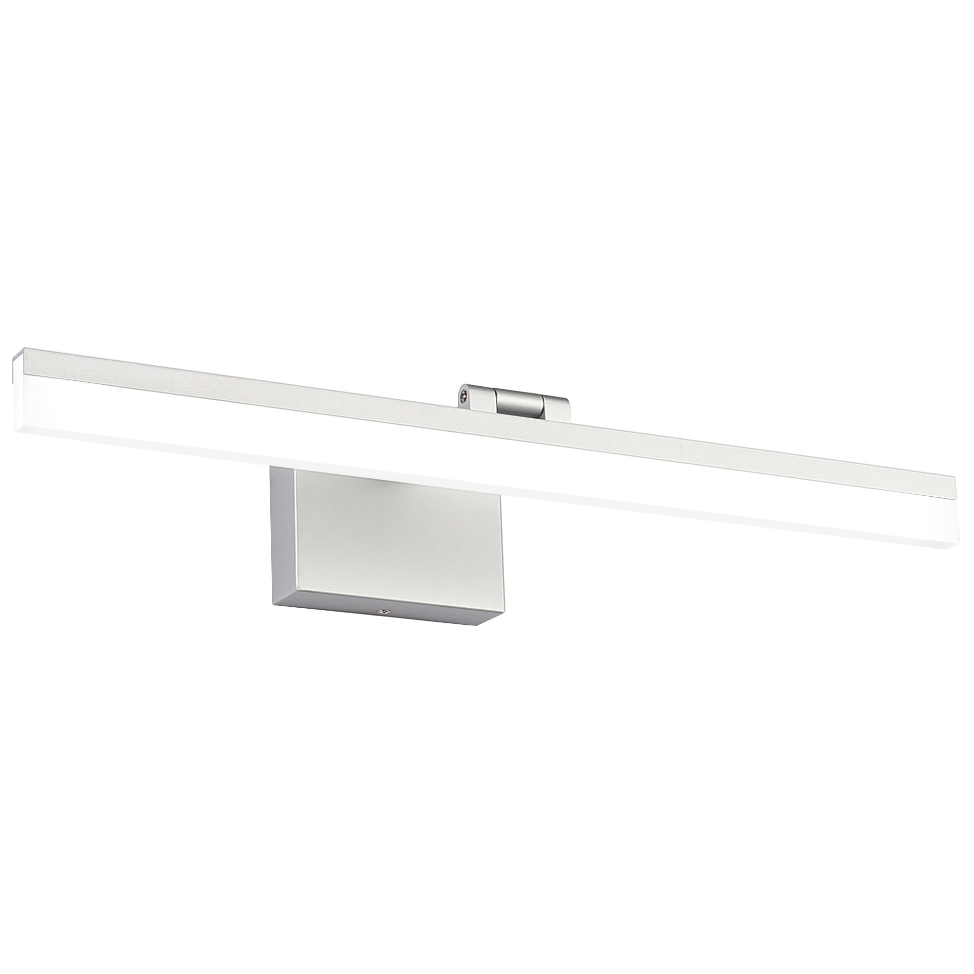 SOLFART Modern 24 inch Bathroom Vanity Light Bar Above Mirror Silver ...