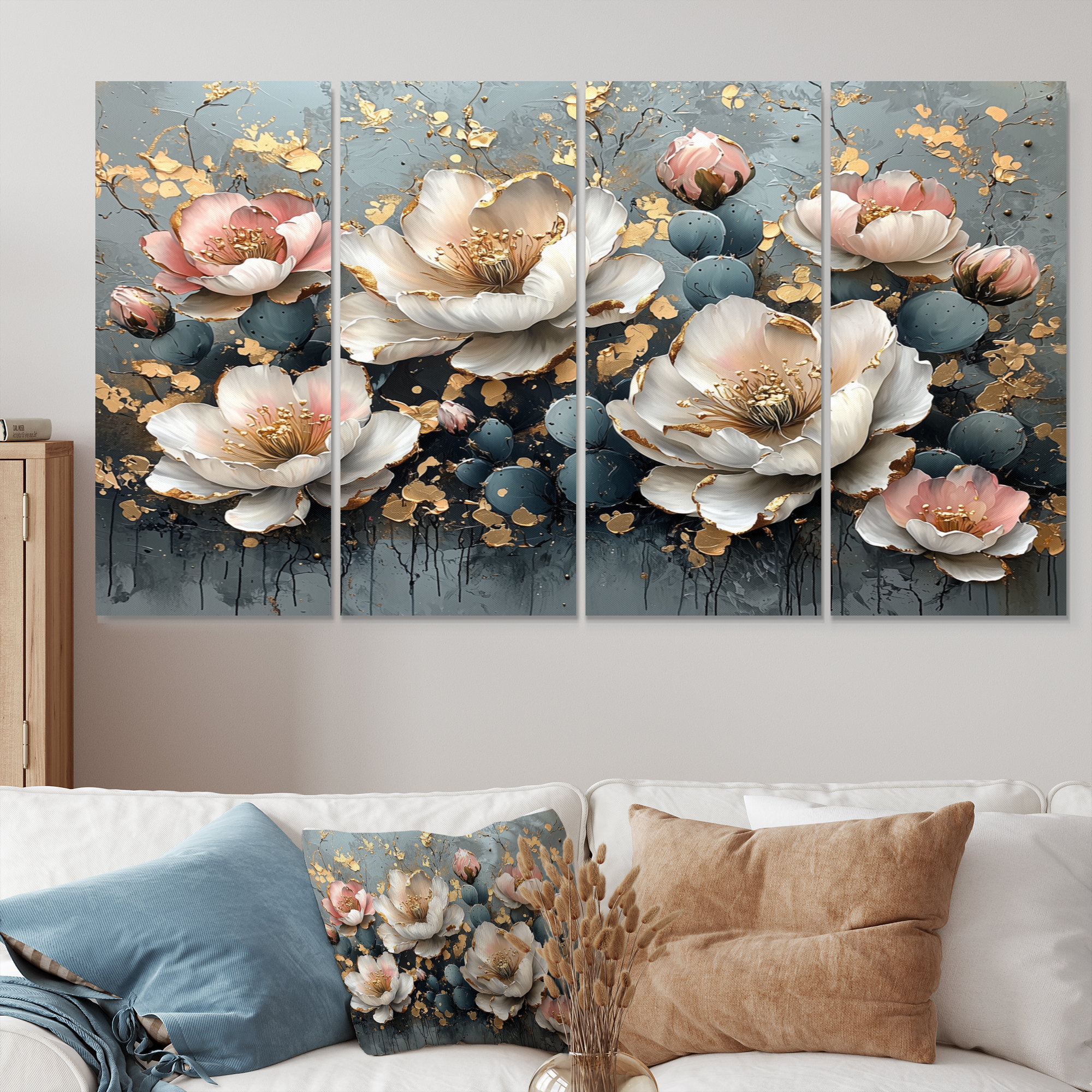 Alcott Hill® Spring Dance Of Peonies Flowers - Peonies Wall Art ...