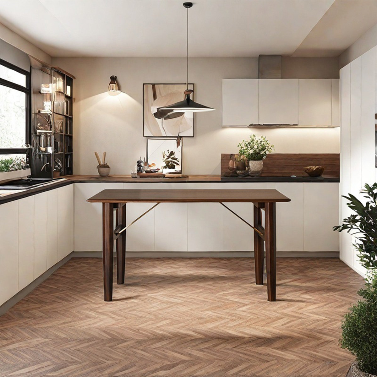 Beicang Home Walnut New Chinese dining table simple - Wayfair Canada