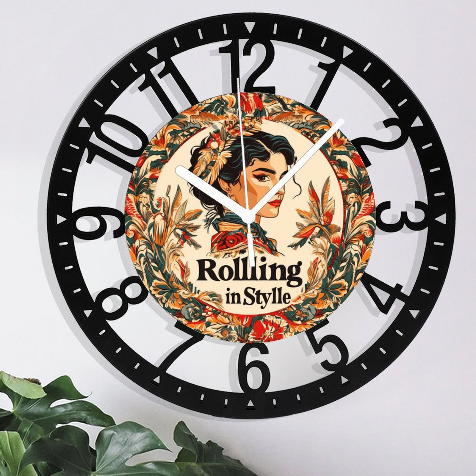 East Urban Home Metal Wall Clock for Living Room -10" Rolling In ...