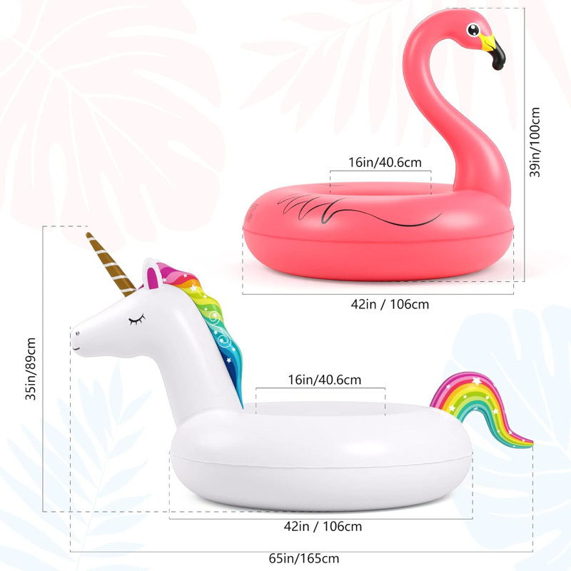 Utibia Unicorn Flamingo Inflatable Pool | Wayfair