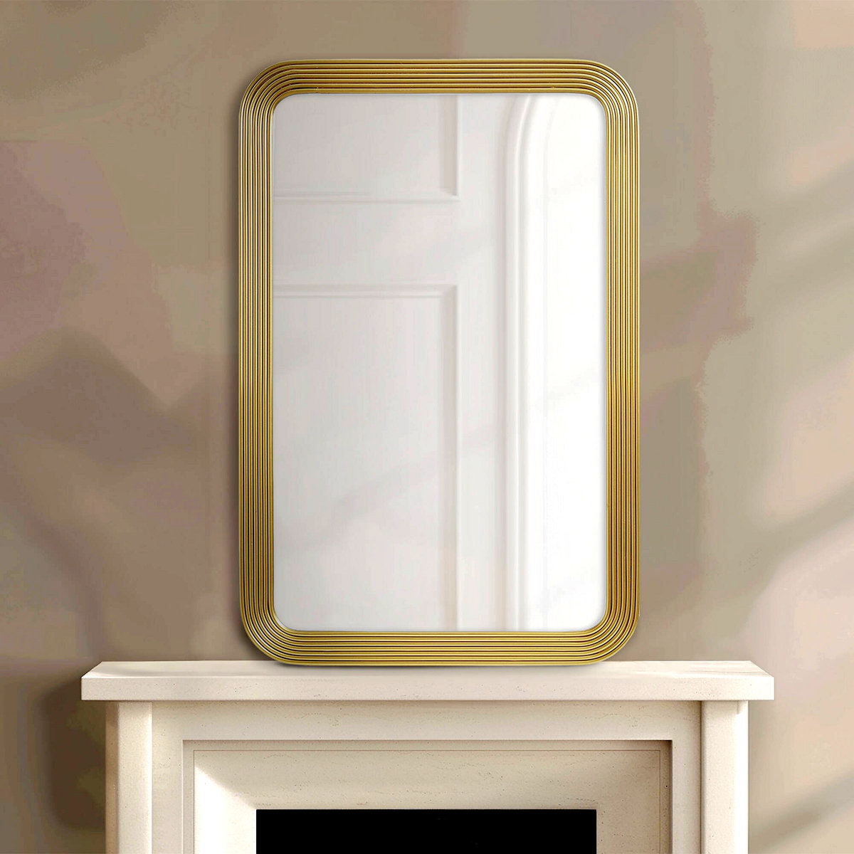Mercer41 Rounded Rectangle Fluted Wall Mirror | Wayfair