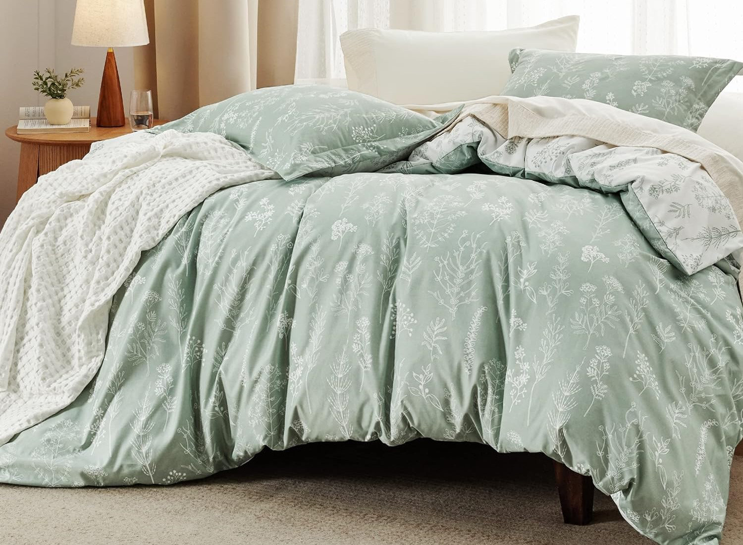 Obeten The King Comforter Set -Cute Floral 3 Pieces, 1 Soft Comforter ...