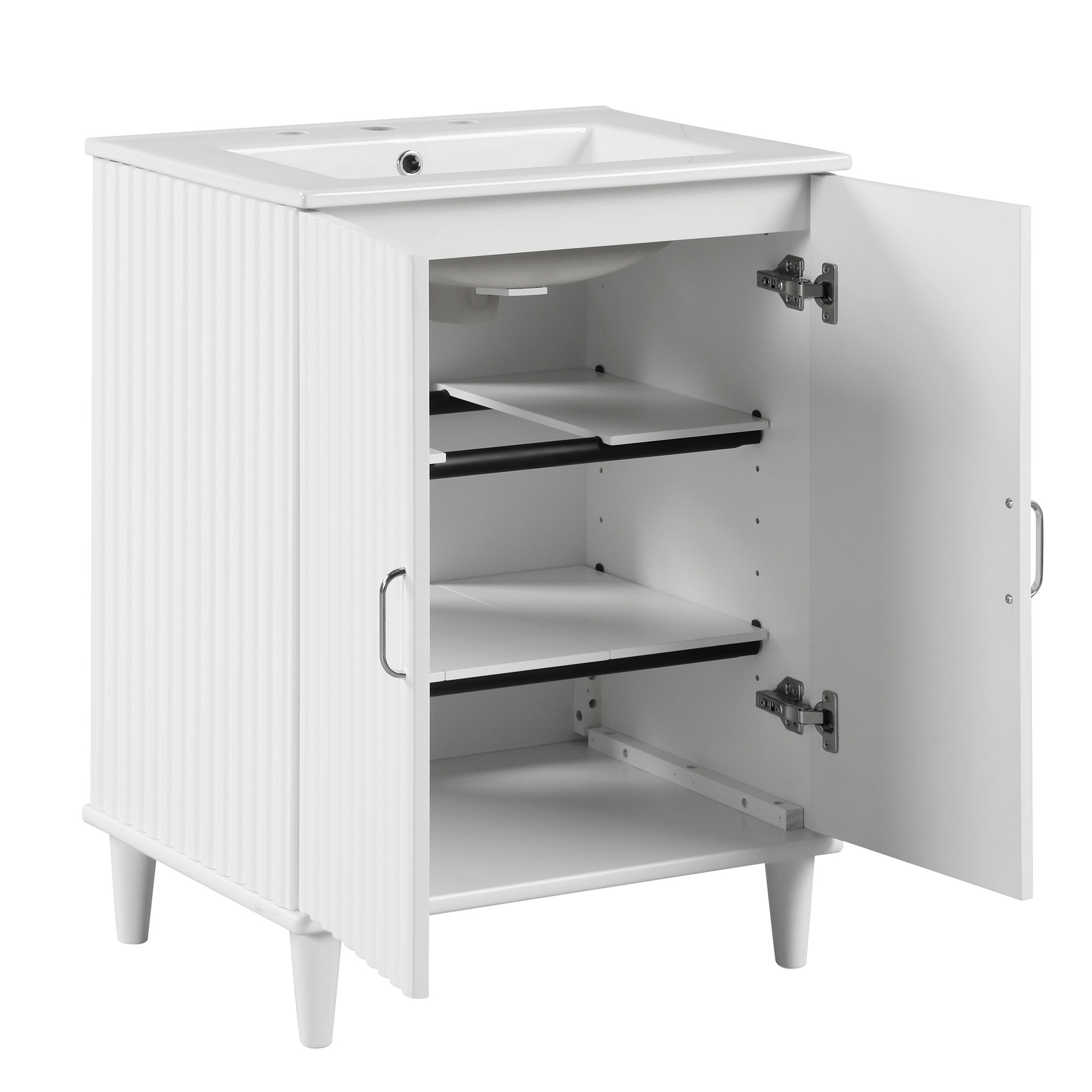 Winston Porter Ensemble De Meuble Lavabo Simple Autoportant 24 Po Avec