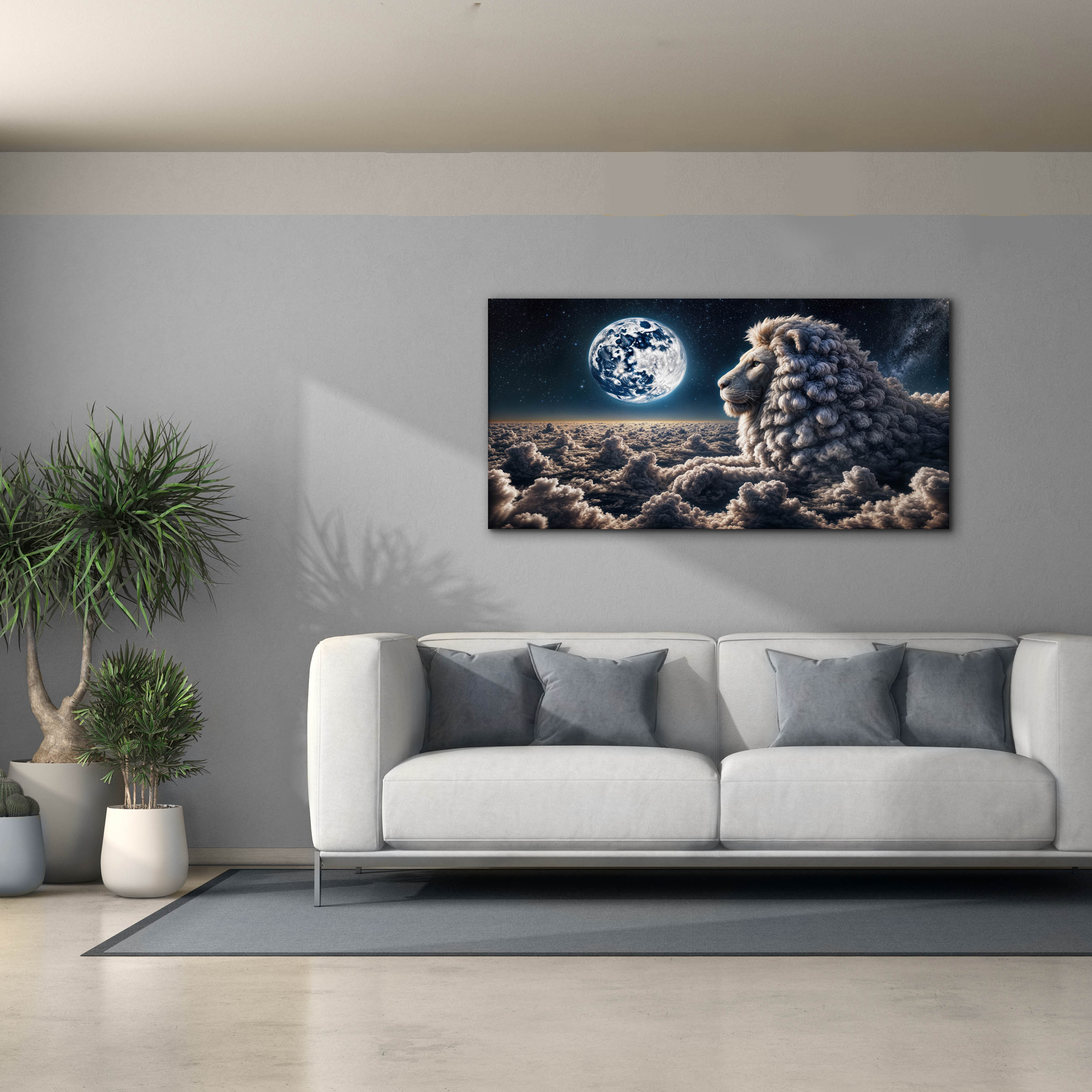Epic Graffiti 'Moon Watching' by Rey Klimt Canvas Wall Art | Wayfair