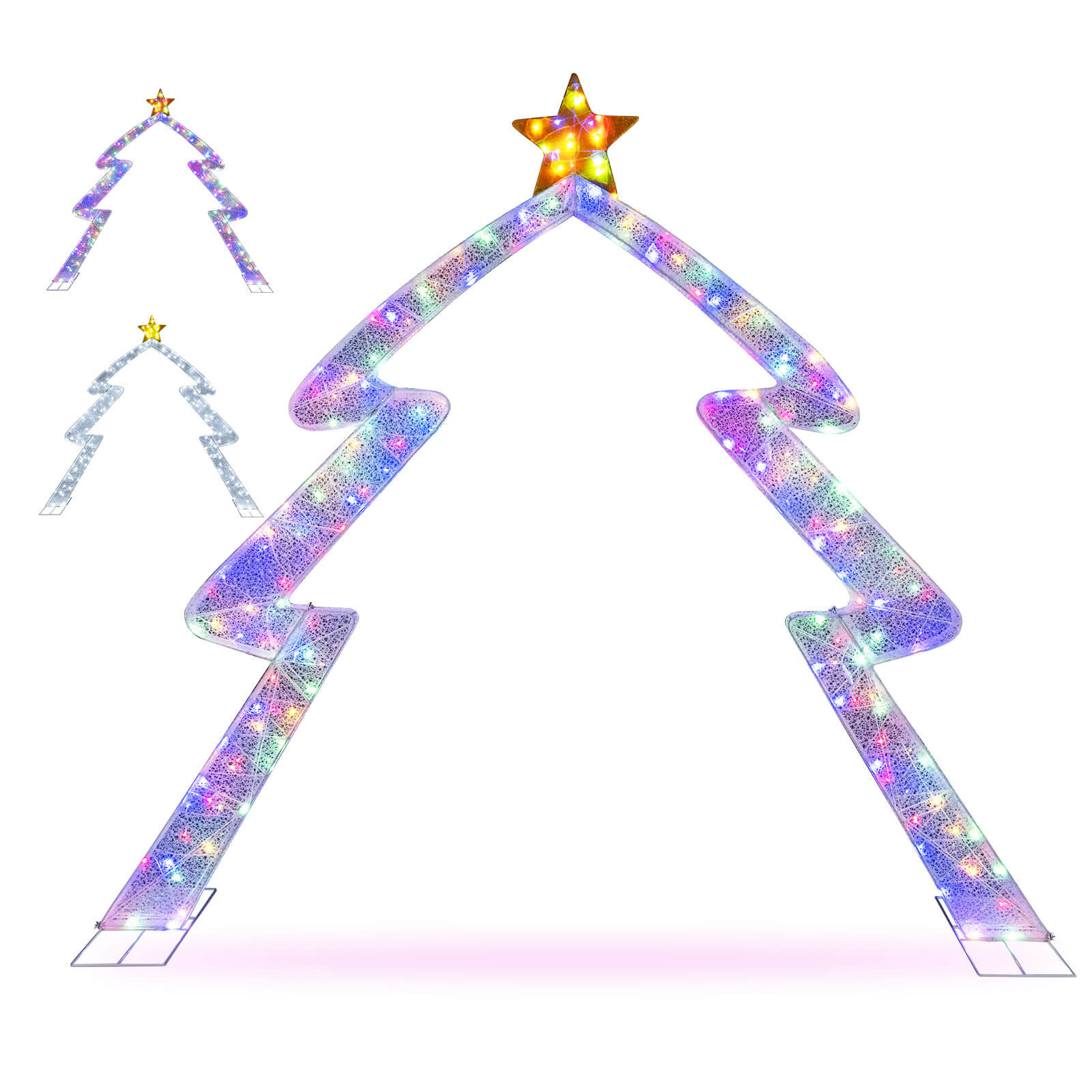 The Holiday Aisle® 8.8 FT Christmas Tree-shaped Archway with Top Star ...