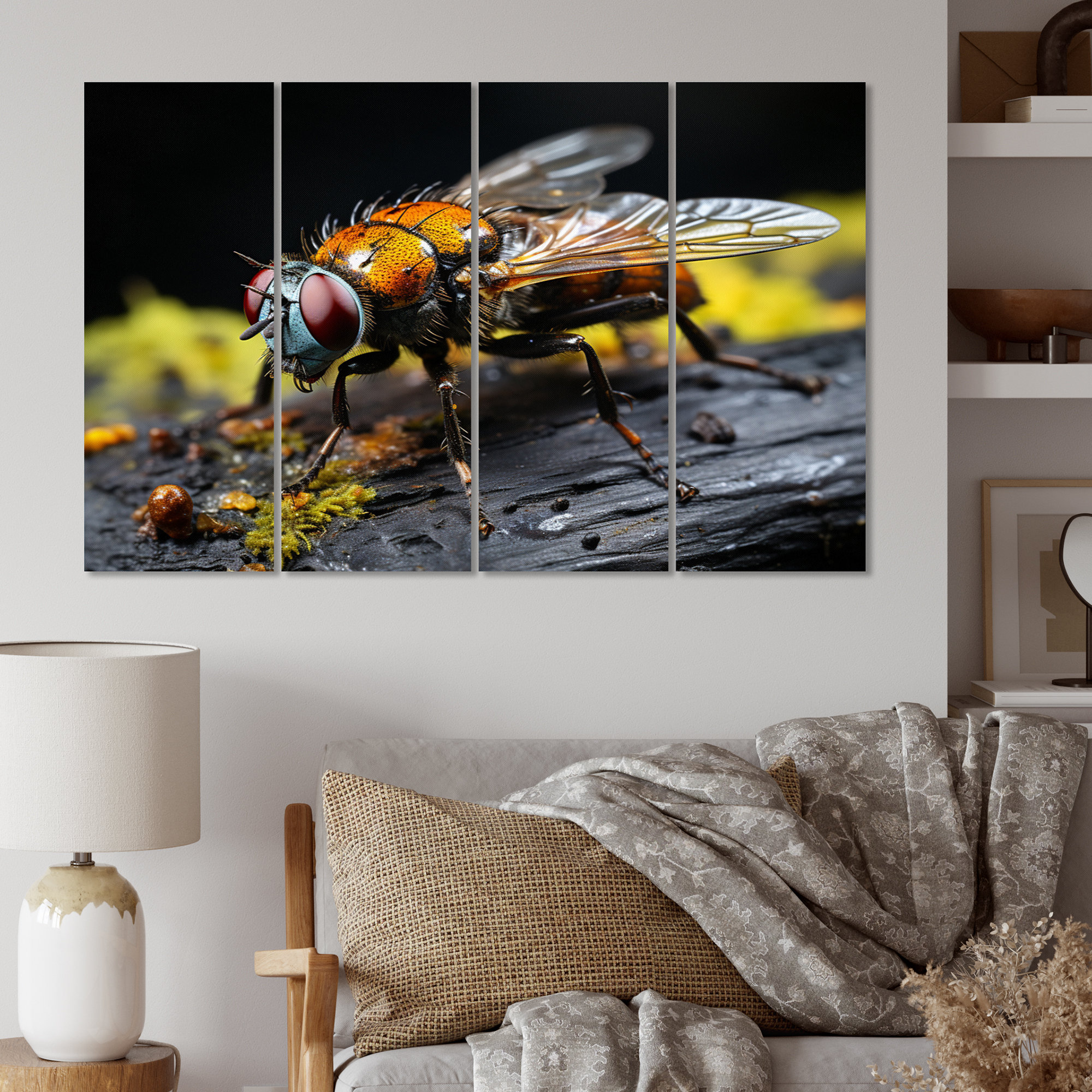 Ebern Designs Insects Bugs Portrait Stunning I On Canvas 4 Pieces Print ...
