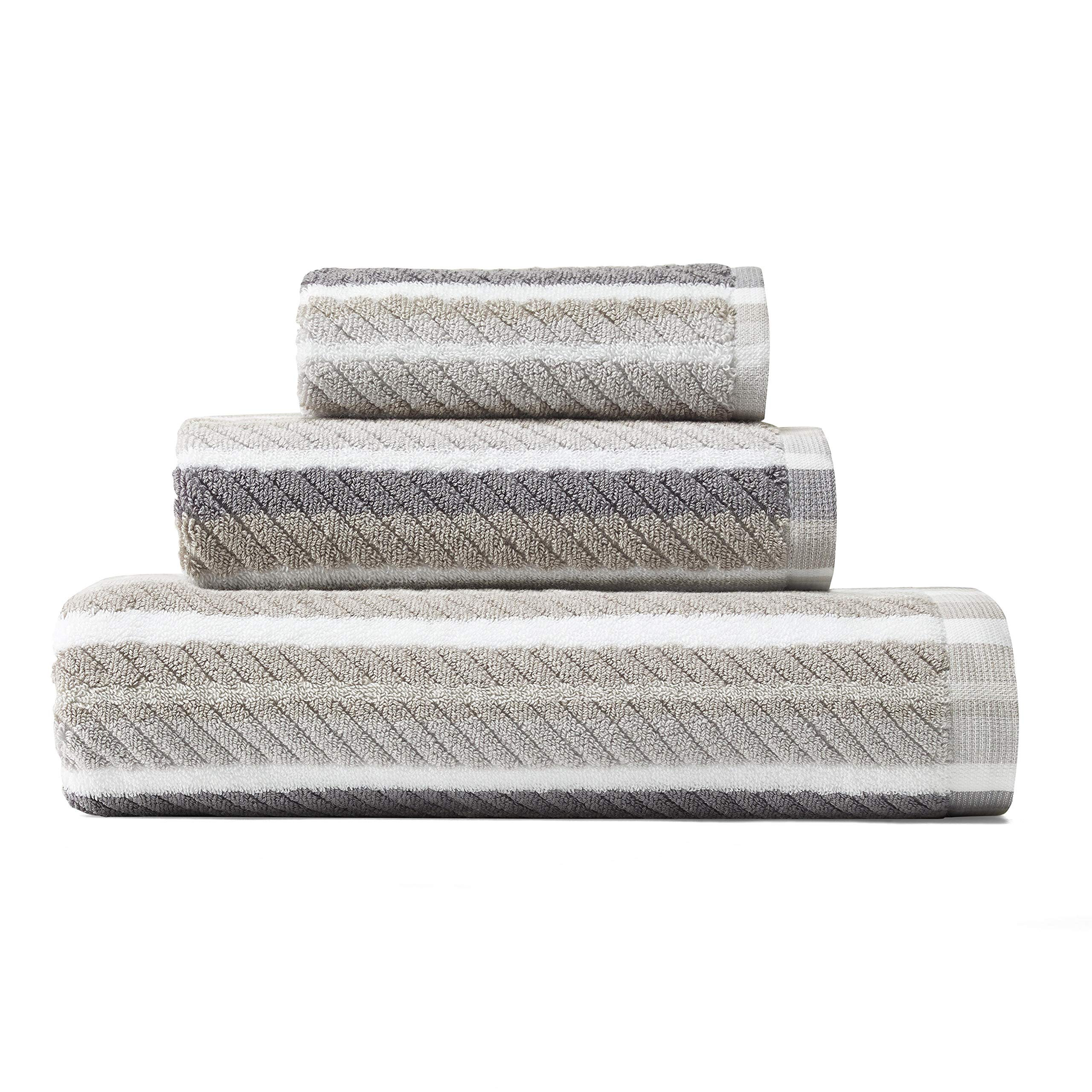 One Allium Way® Bath Towels Set, Highly Absorbent Cotton Bathroom Decor ...